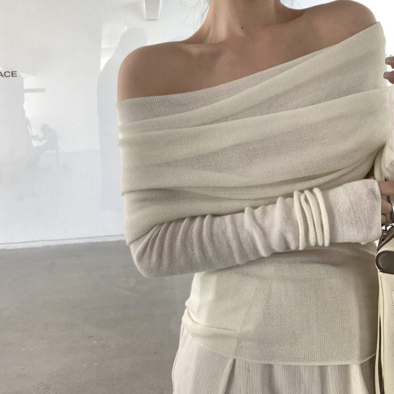 Off Shoulder Knit Top